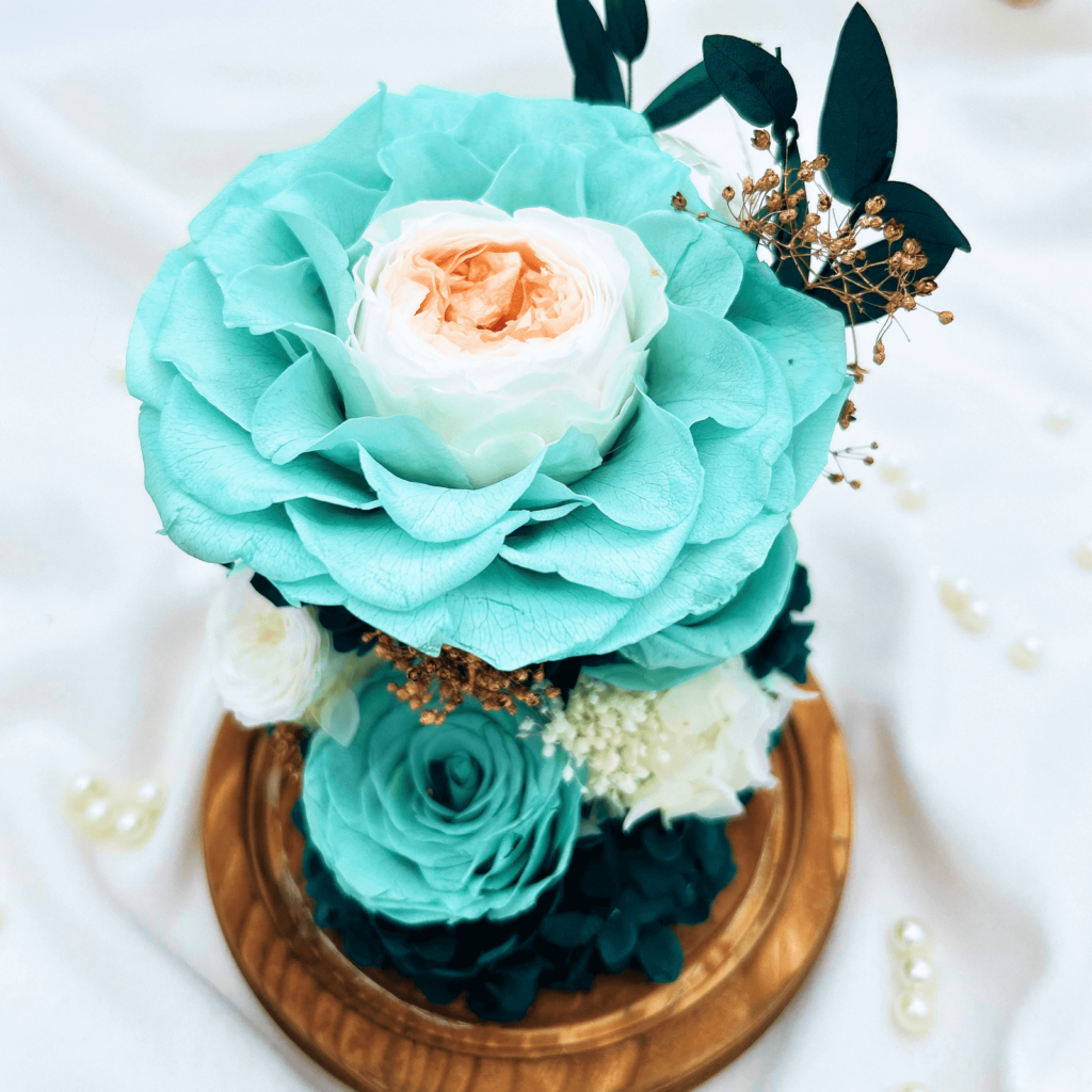 Verdant Green Preserved Flower Dome - Blissbies SG