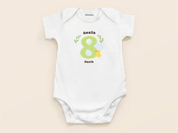 Baby 12-Month Milestone Rompers [5 Design Options & Customisable with ...